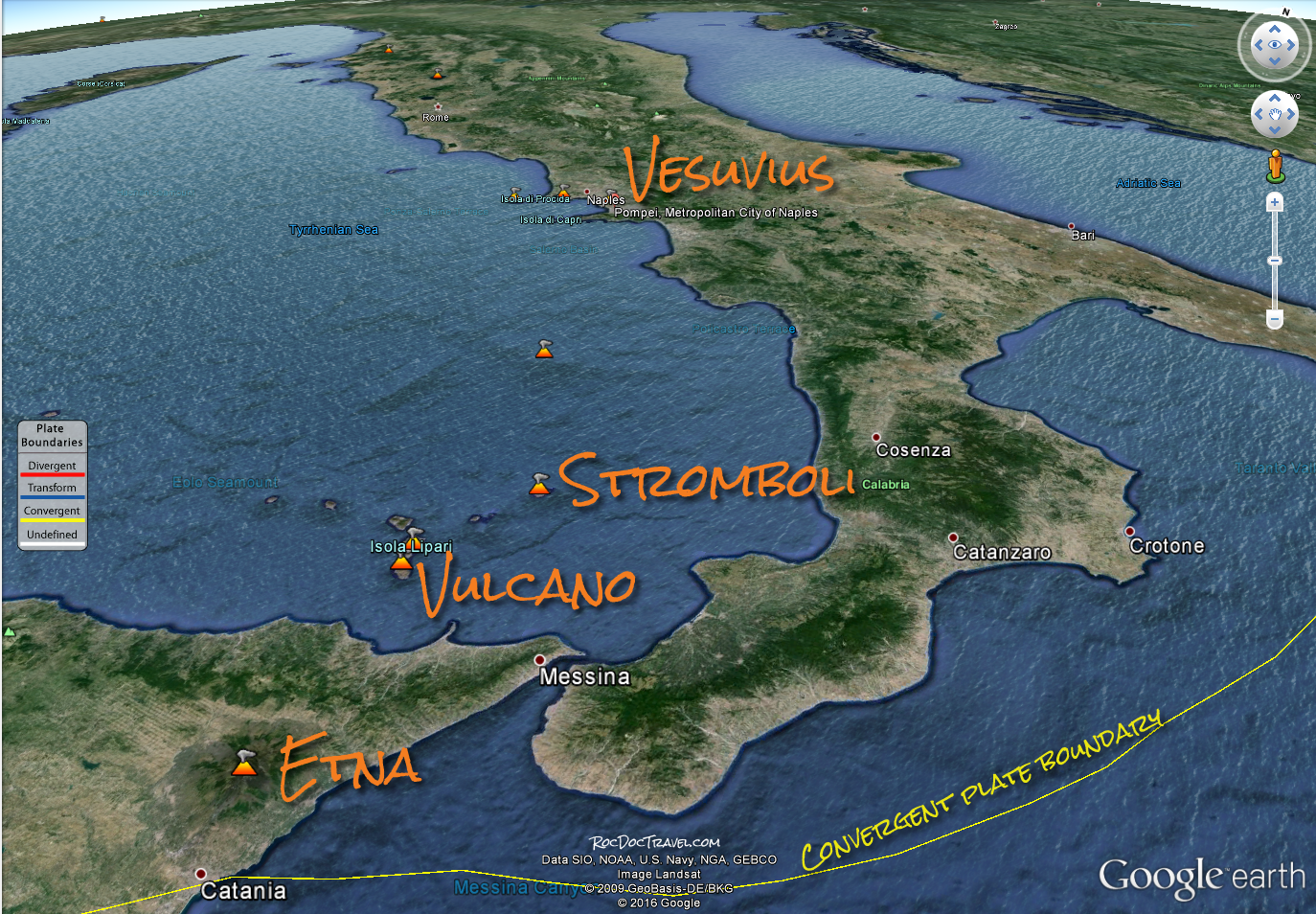 Pompeii Mount Vesuvius Map