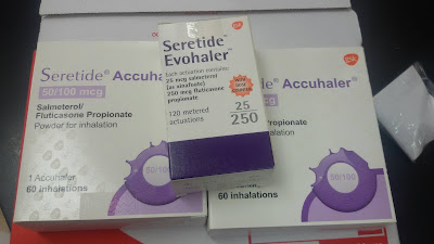ยาพ่นคอขยายหลอดลม,ครอบหลอดสีม่วง,Seretide Evohaler,gsk Glaxo S..และ ...