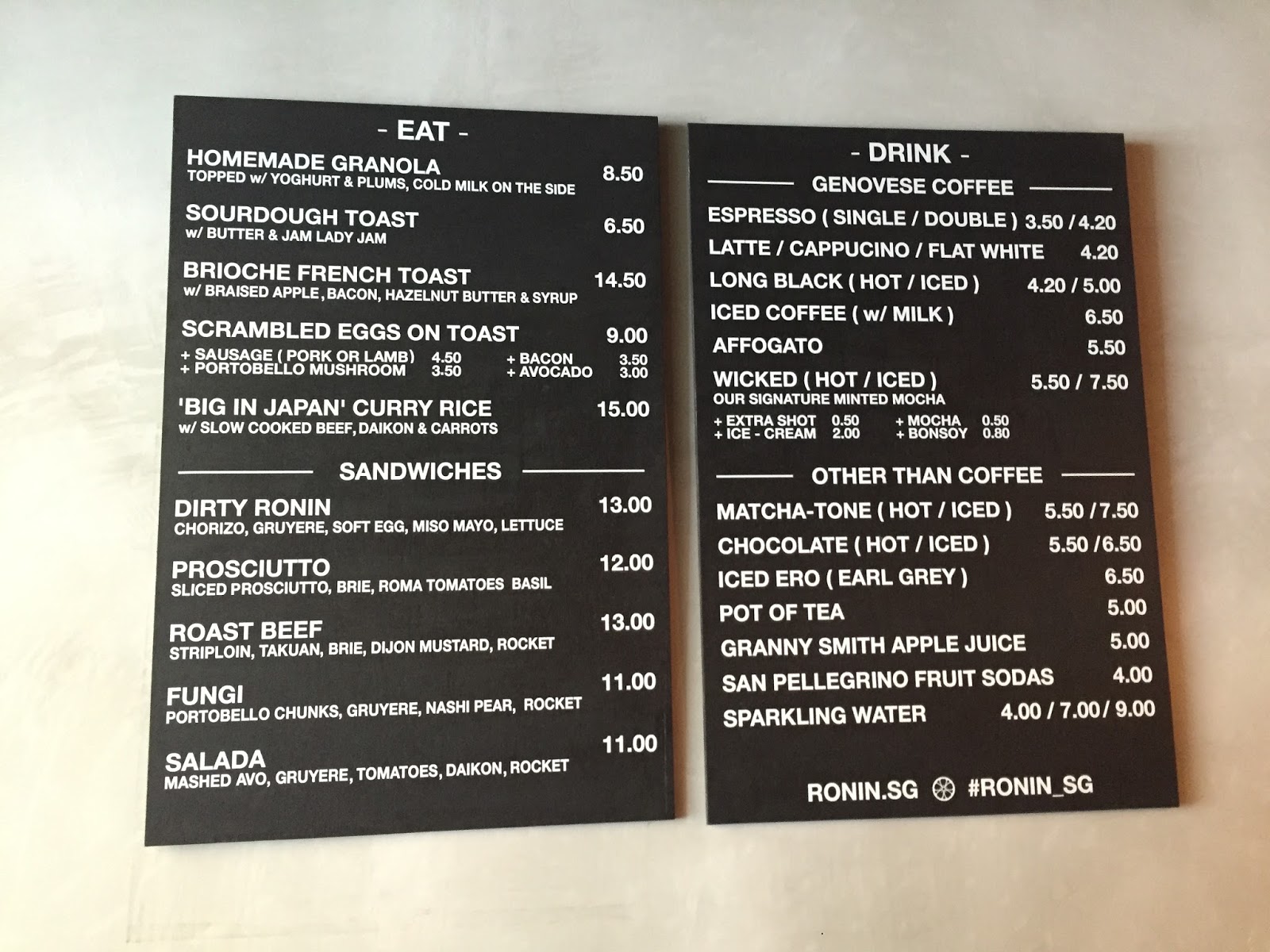 Ronin Cafe, 17 HongKong St - Singapore | JACQSOWHAT: Food. Travel ...