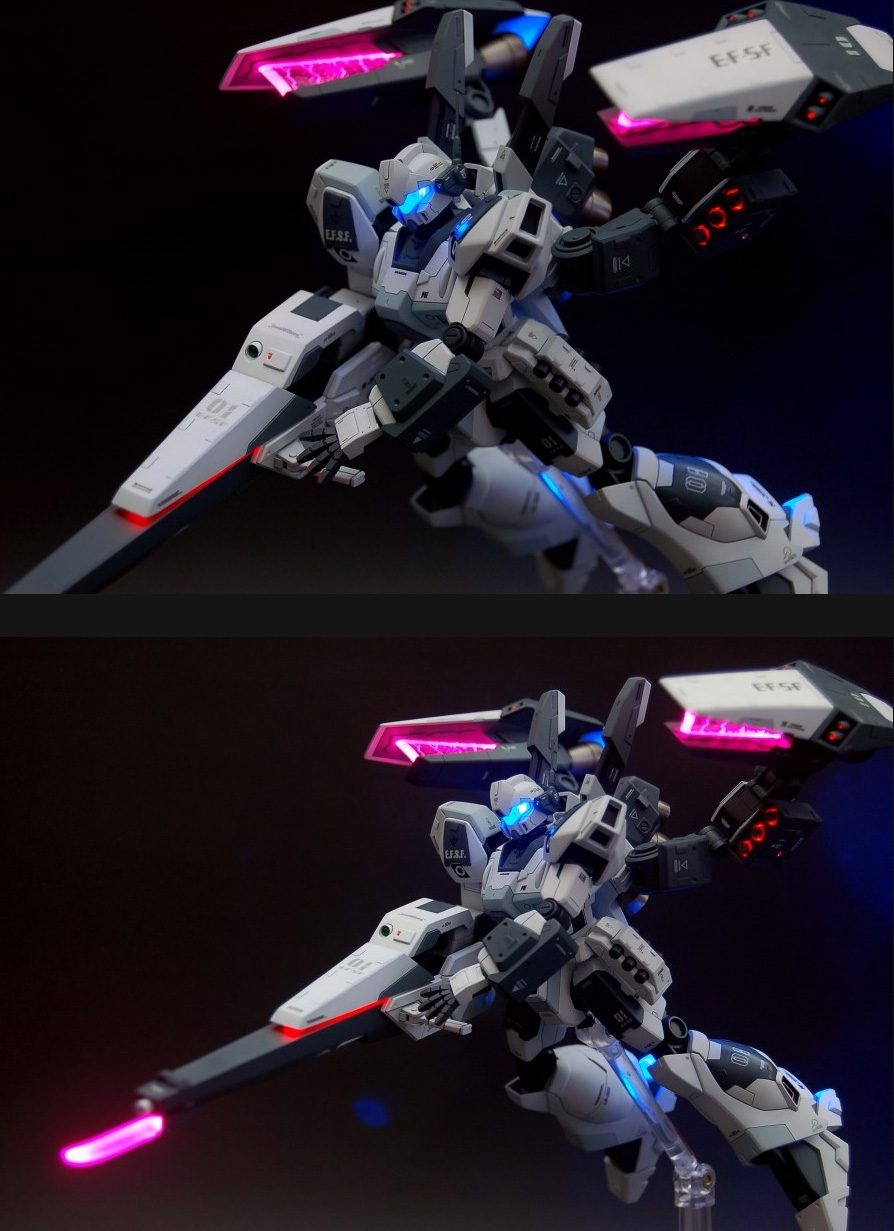 GUNDAM GUY: 1/144 Super Jegan Lancer - Custom Build w/ LEDs