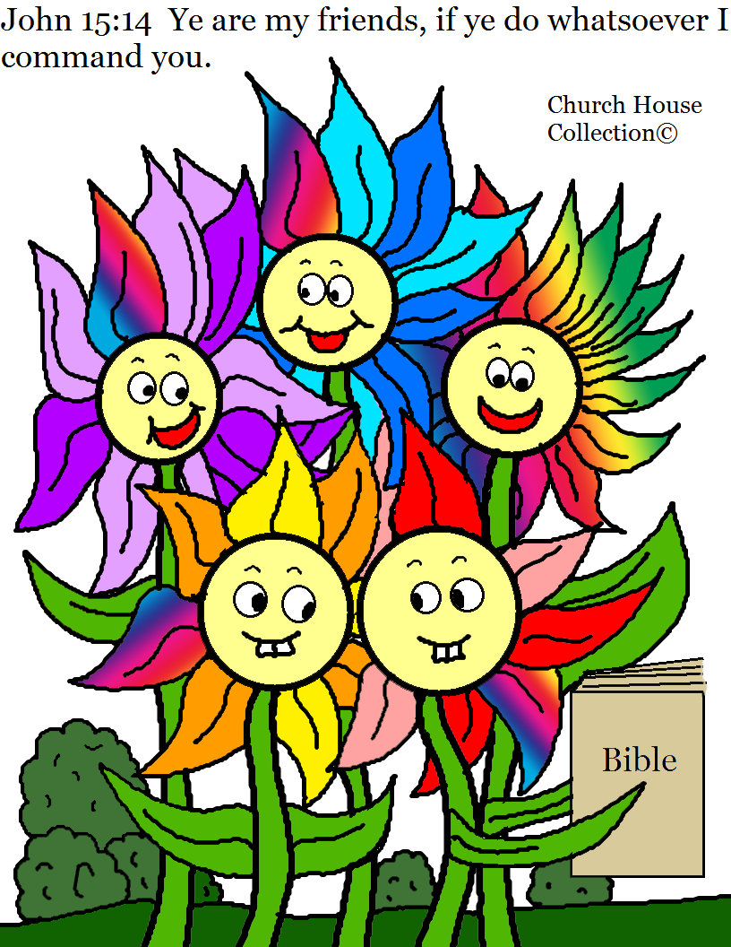 Church House Collection Blog: Flower Family John 15:14 Coloring Page ...