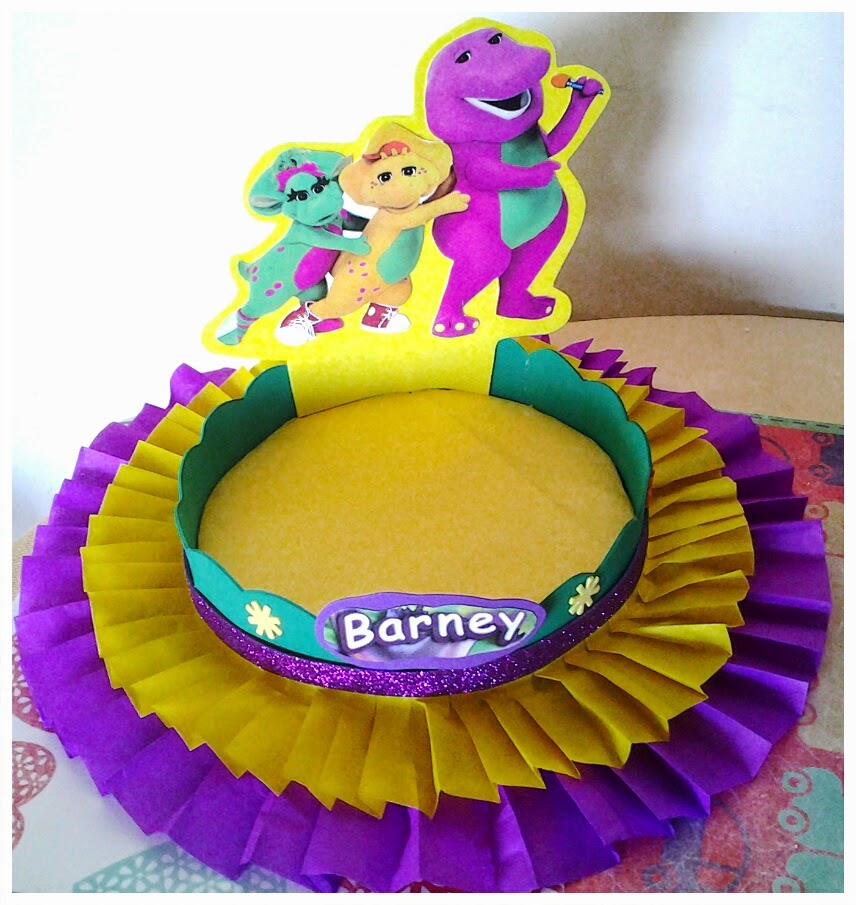 COTILLON.DECORACION CUMPLEAÑOS INFANTILES: BARNEY Y SUS AMIGOS