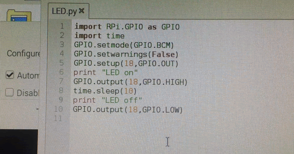Encendido y apagado de un led