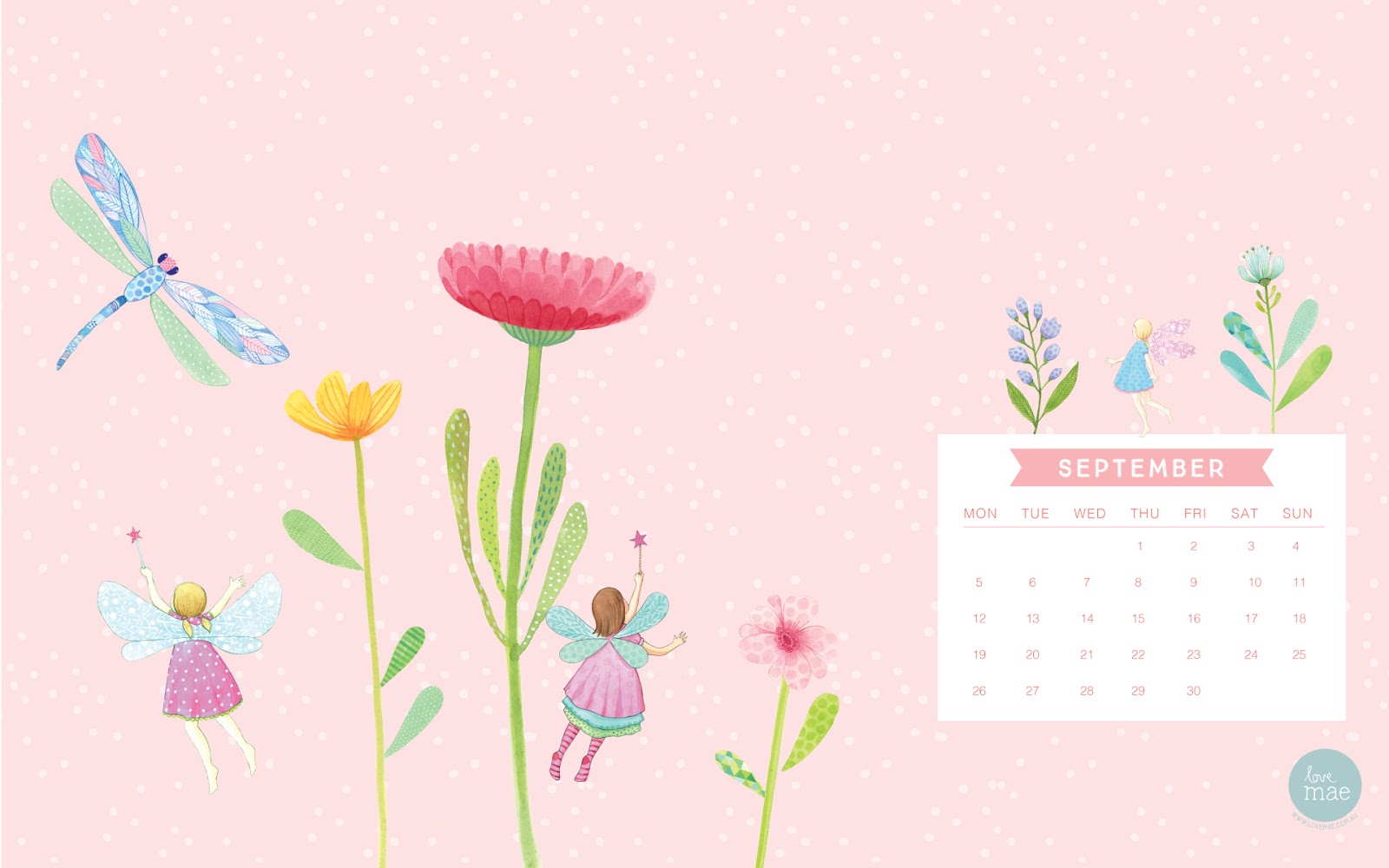 New Desktop Calendar for September | Love Mae Blog