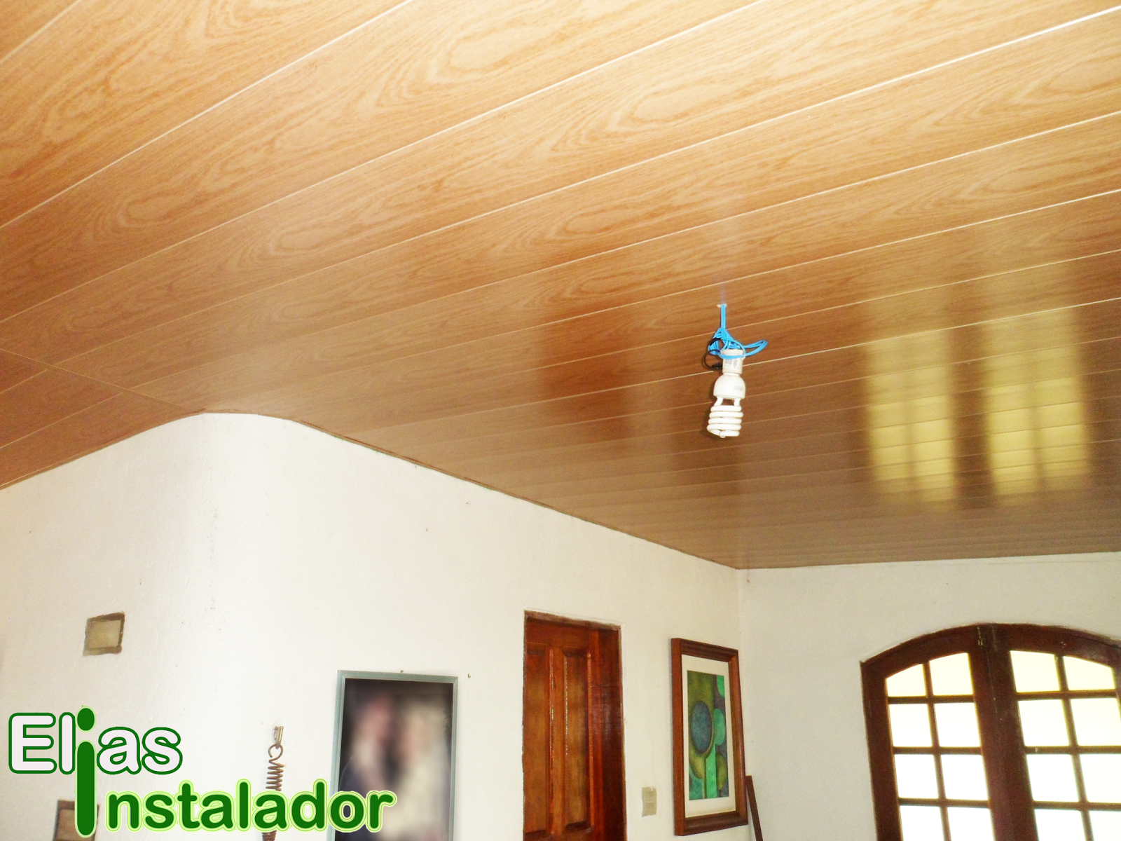 Elias Instalador: Forro de PVC que imita madeira cor carvalho