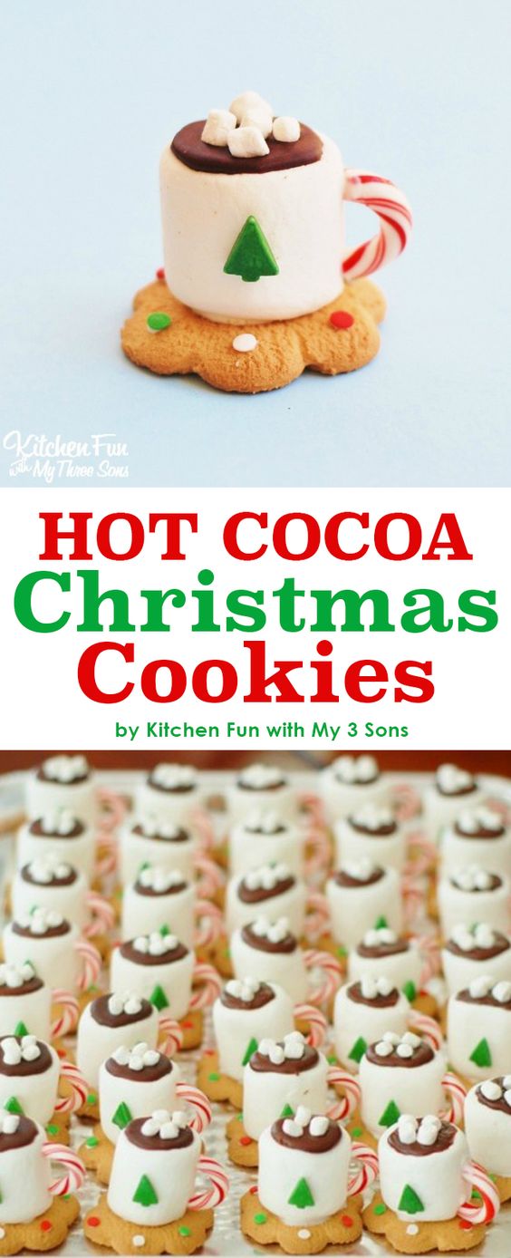 Adorable Hot Cocoa Christmas Cookies Made With Marshmallows Cookies Blog