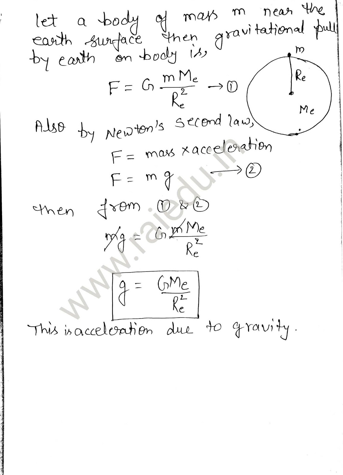 Gravity | acceleration due to gravity