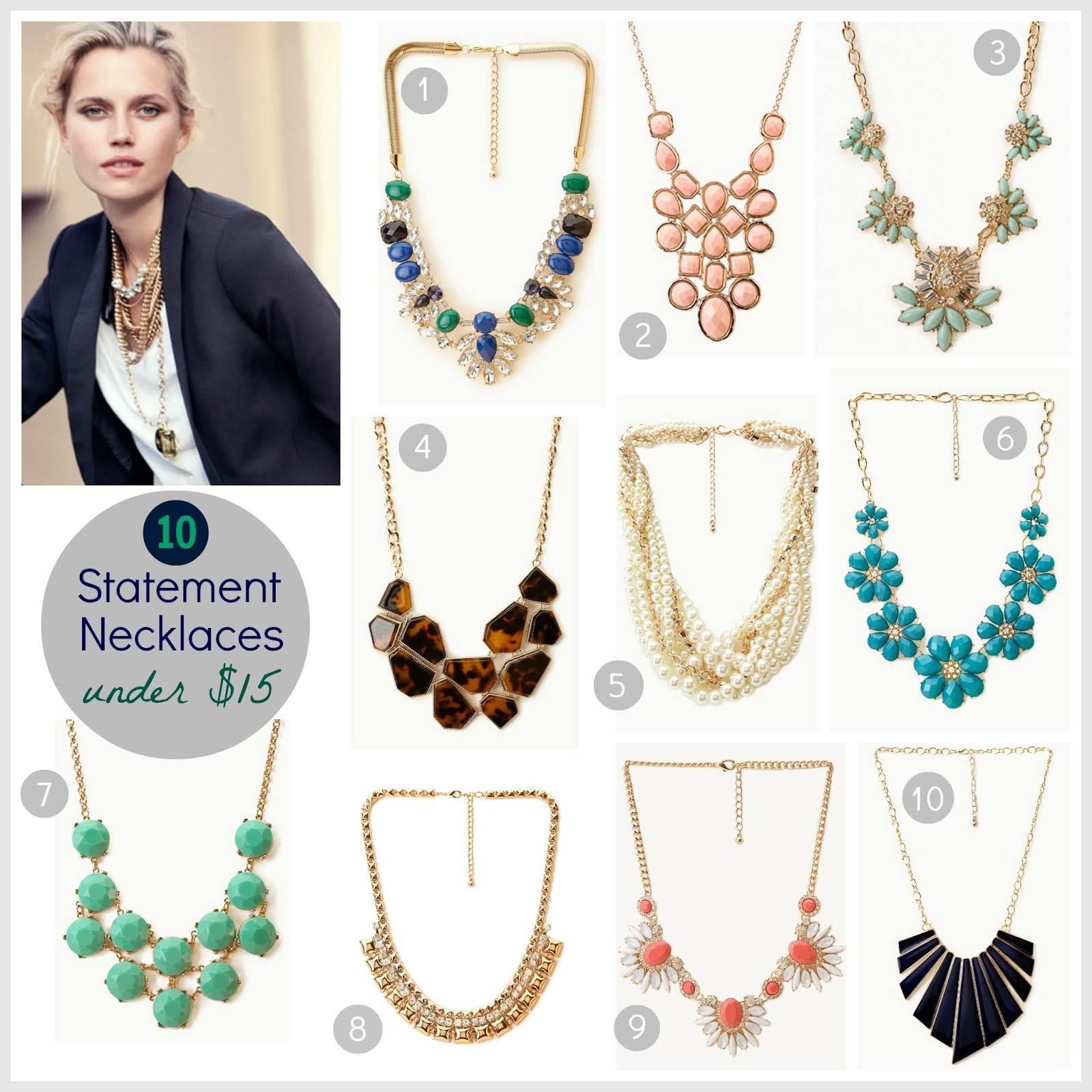 Tracy's Notebook of Style: 10 Statement Necklaces for under $15!!