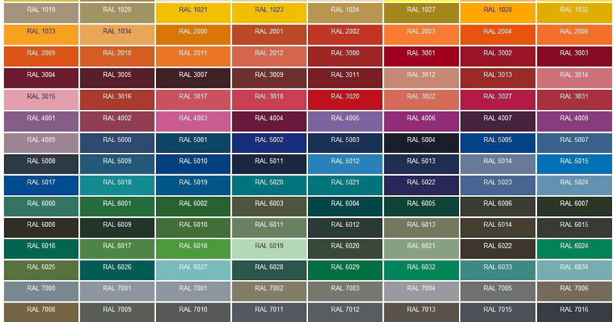 a:VZ: RAL Colours / Farben