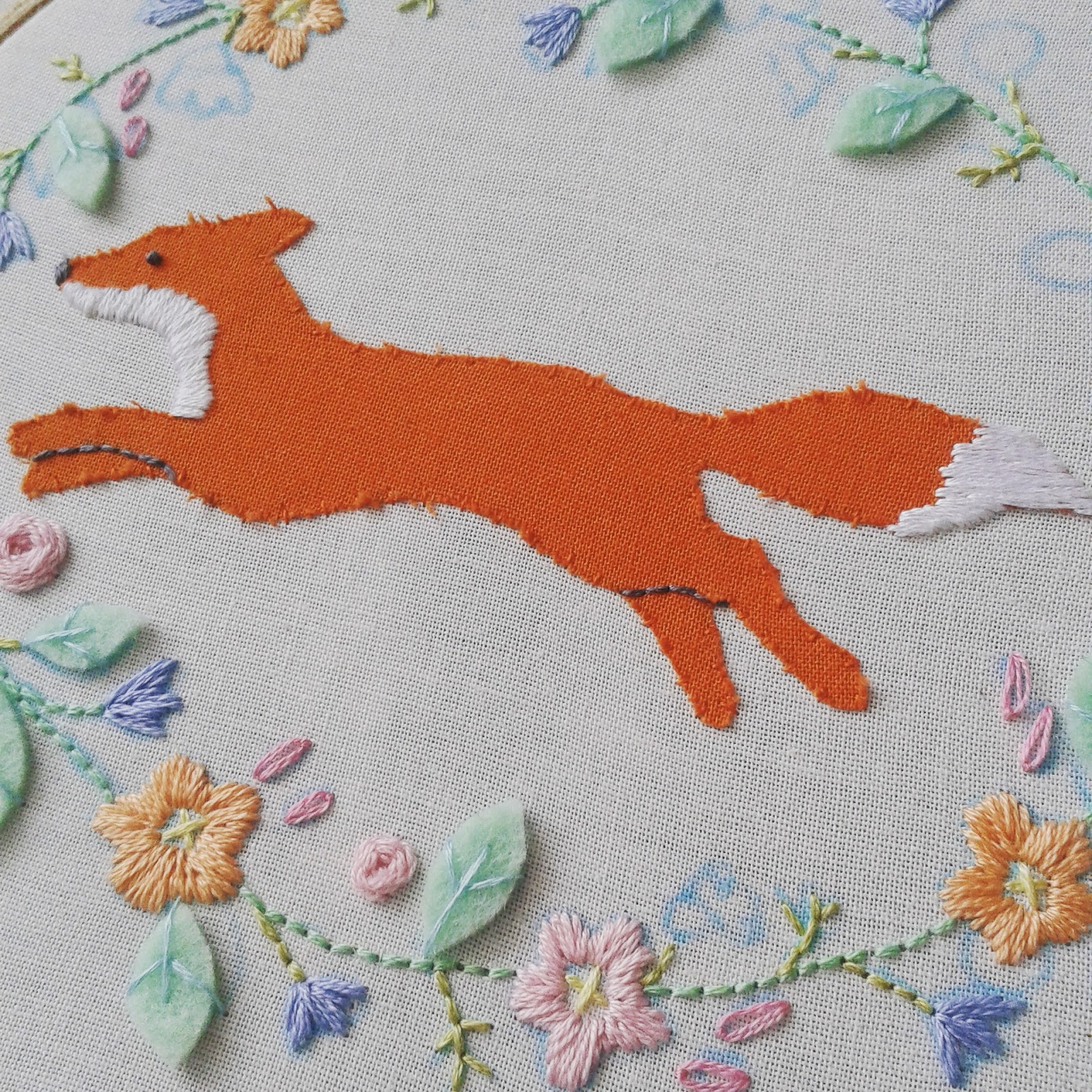 Honey & the Badger: little fox embroidery