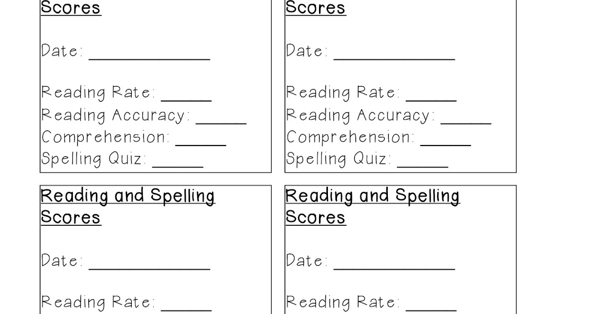 Literacy Scores--Freebie - The Learning Lab by Stacey Colegrove