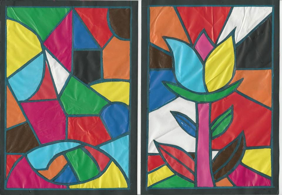 IDEARTES: VITRALES DE PAPEL BRILLANTE