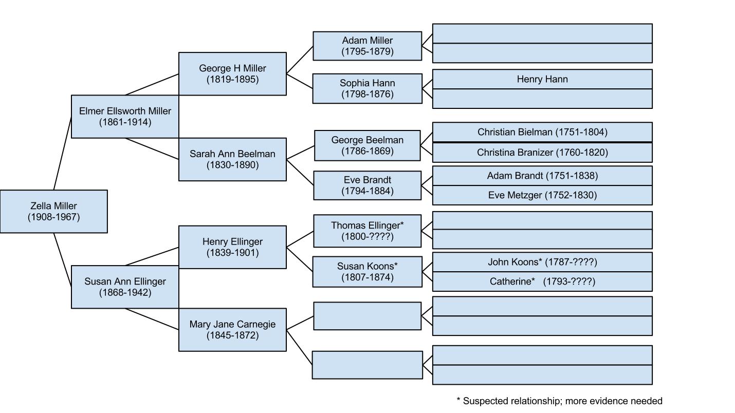 James Begat Wilmer: The Miller Family Tree