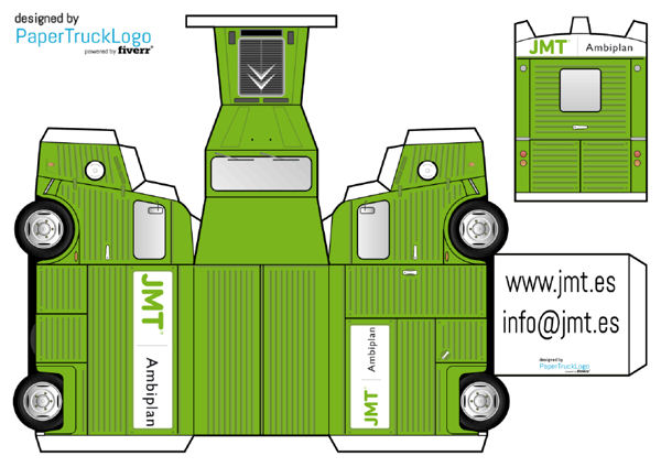 SP. Papel Modelismo: PaperCraft - Citroën H Van - JMT Ambiplan