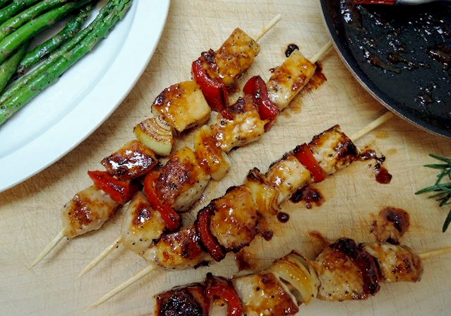 The Briny Lemon: Swordfish Skewers with Sweet and Sour Glaze
