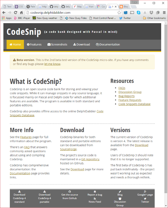 Redesigned CodeSnip's Micro-Site