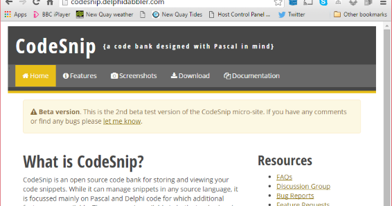 Redesigned CodeSnip's Micro-Site