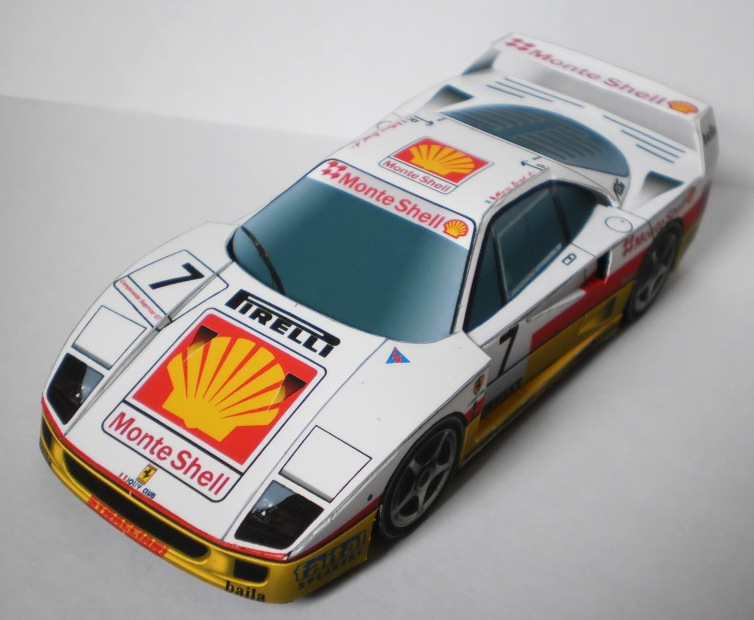 SP. Papel Modelismo: PaperCraft - Ferrari F40 - Monte Shell