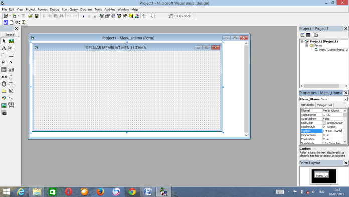 Cara Membuat Menu Utama Menggunakan Menu Editor VB - blog kibe