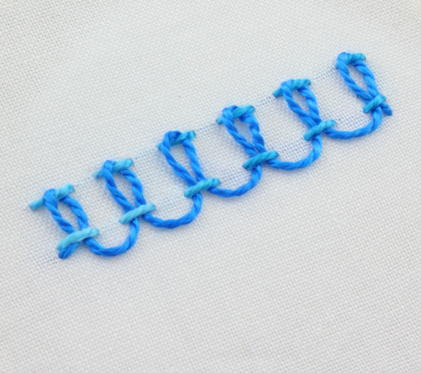 big B: Threaded Running Stitch