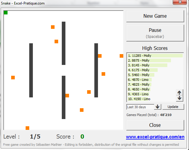 Game “RẮN săn mồi” trên excel – quá đỉnh luôn · DienDan.Edu.Vn | Chia ...