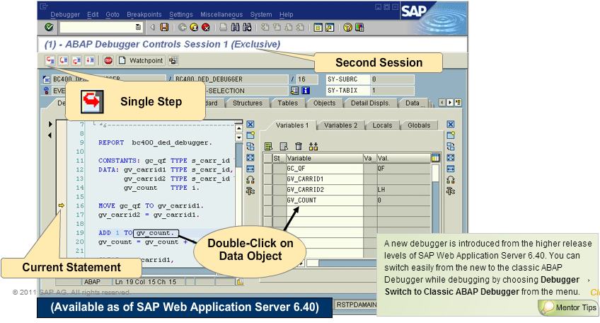 SapSystemsOfReza: TAW10 - BASIC ABAP LANGUAGE ELEMENT