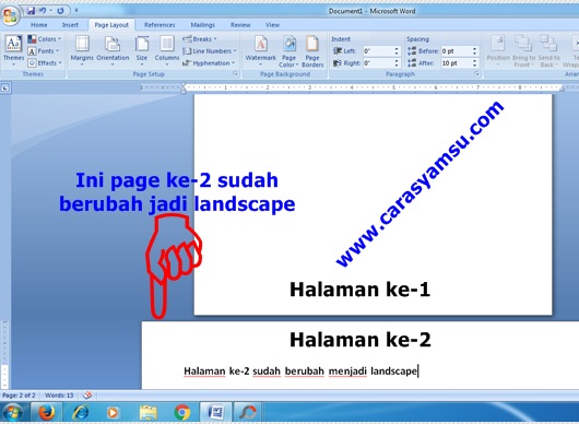 Cara Membuat Halaman Portrait dan Landscape dalam Satu File Word ...