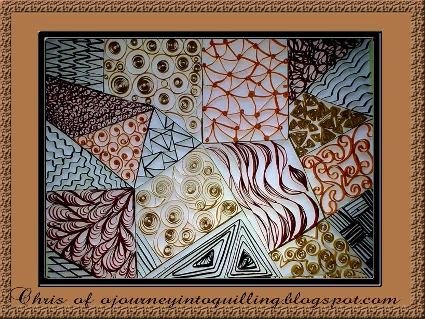 A Journey into Quilling & Paper Crafting: Quilled Doodle Wall Frame