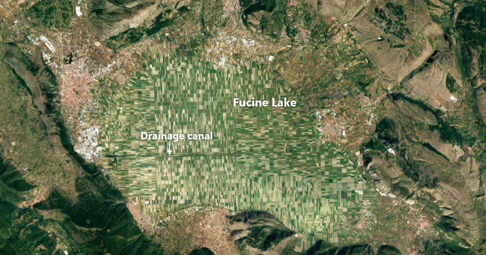 Draining of Fucine Lake | Amusing Planet