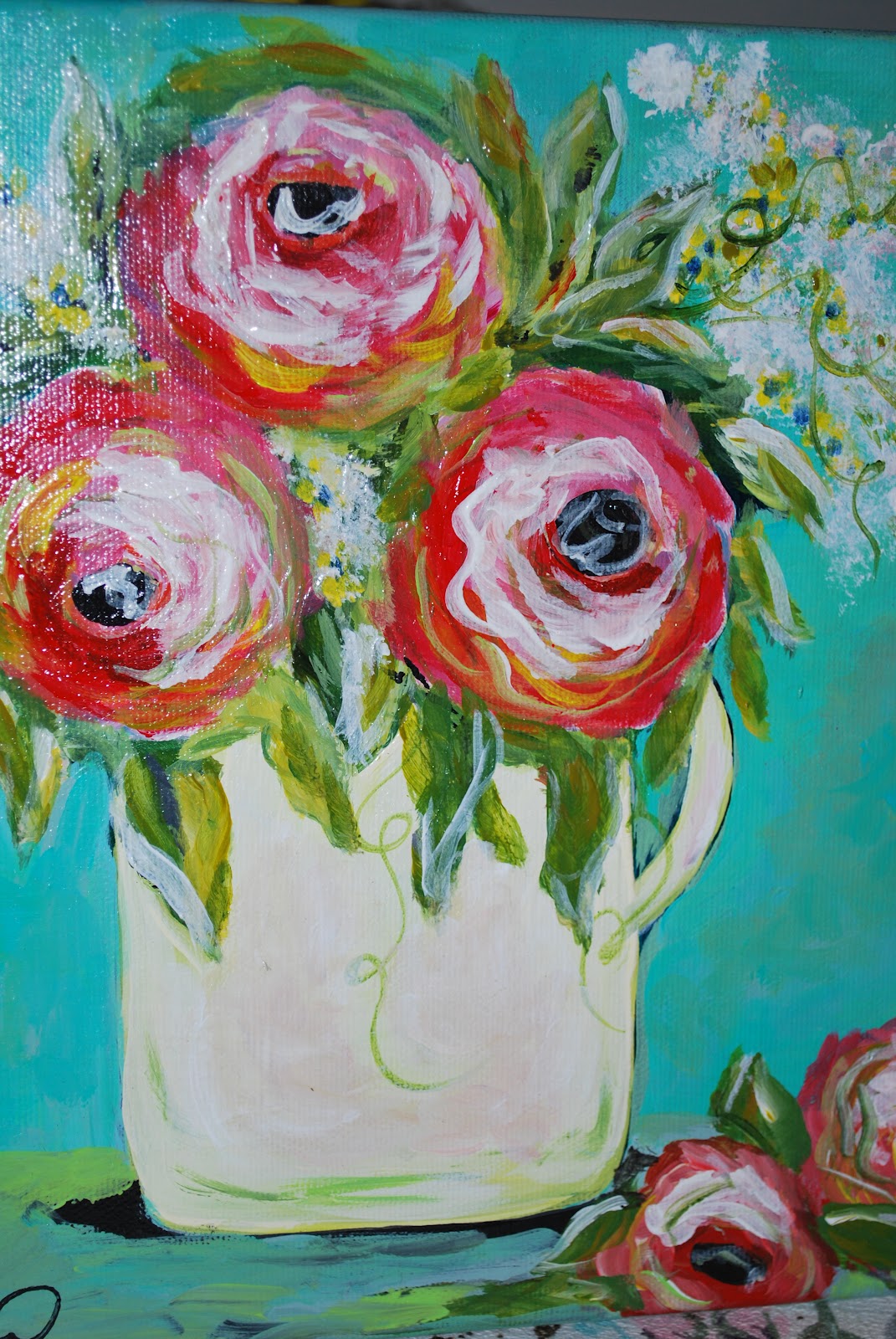 Capers of the Vintage Vixens: FRESH FLOWER PAINTINGS AND BLOGGERS' BODEGA