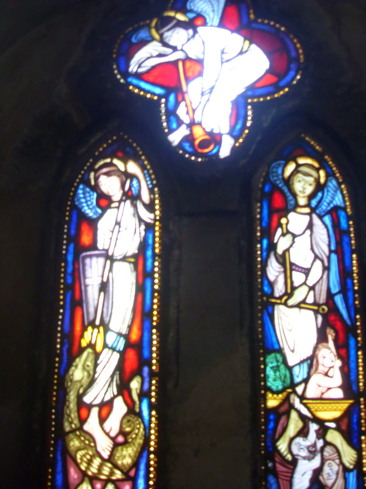 My Albion: St. Michael contending with the devil - the stained glass of ...