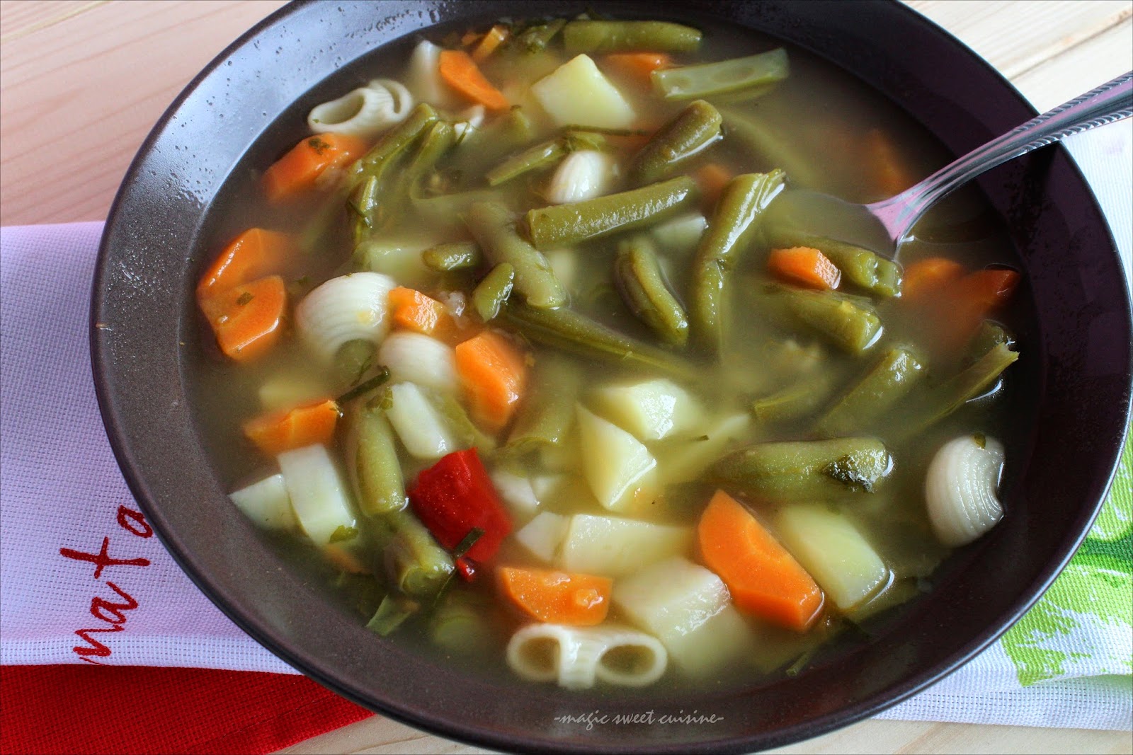 Slatko i čarobno kuhanje by Iva: Maneštra od mahuna