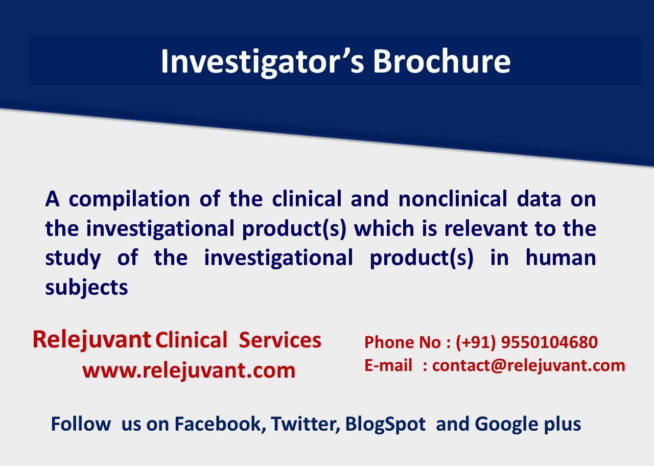 Definition of Investigator's Brochure | Relejuvant Clinical Services