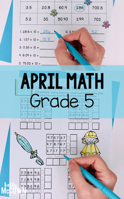 Kelly McCown: Spring Math 5th Grade April