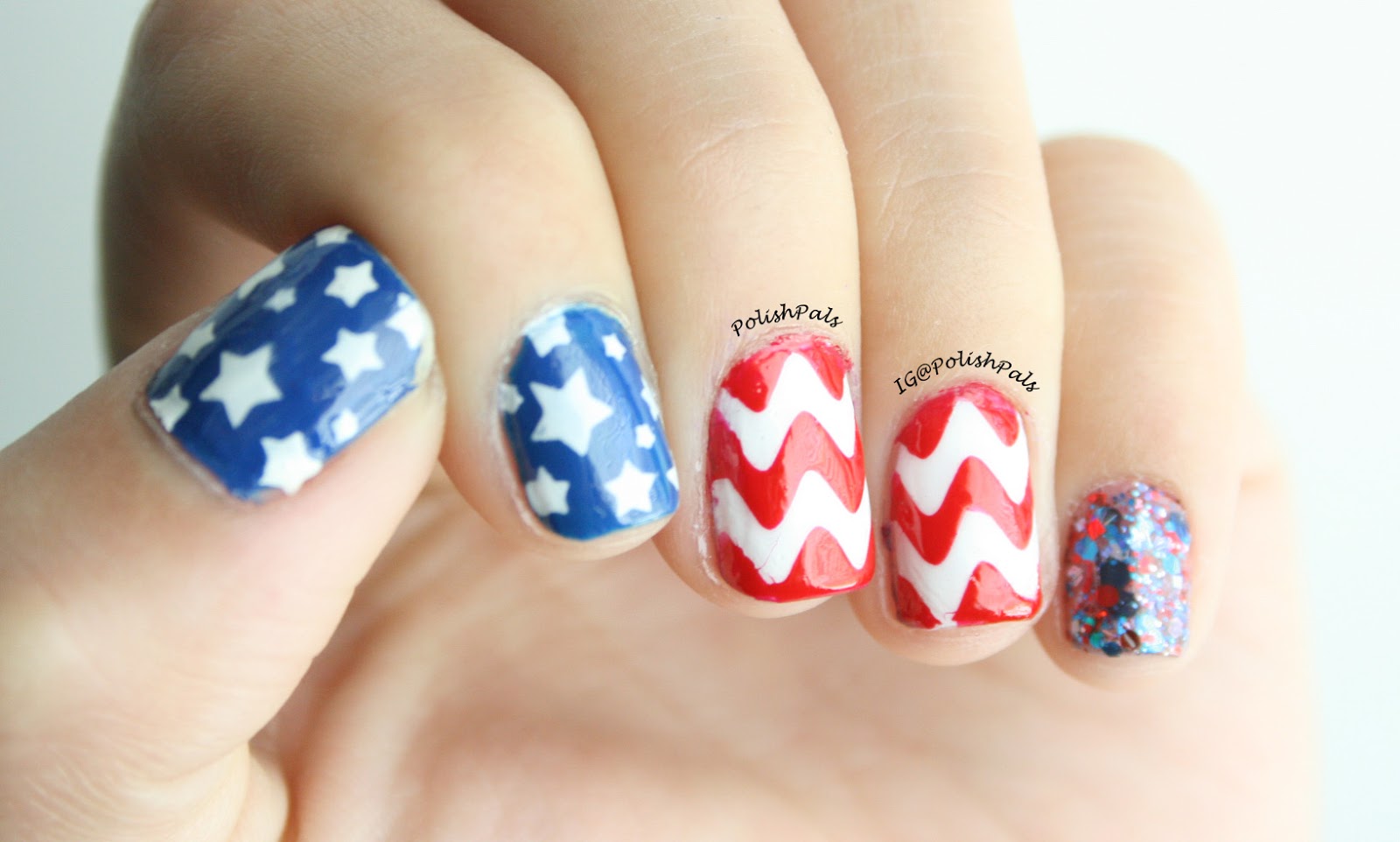 Polish Pals: Patriotic Nails Using Xroma Nail Vinyls