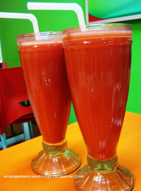 Engagement and Rings: Guava Juice