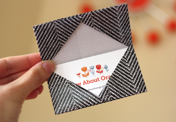 How to make an origami business card holder | How About Orange