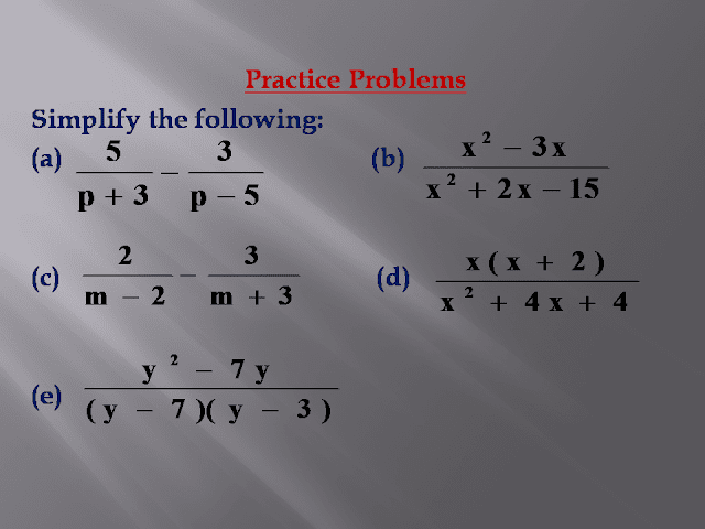 Math 9: Chapter 4: ALGEBRAIC MANIPULATION