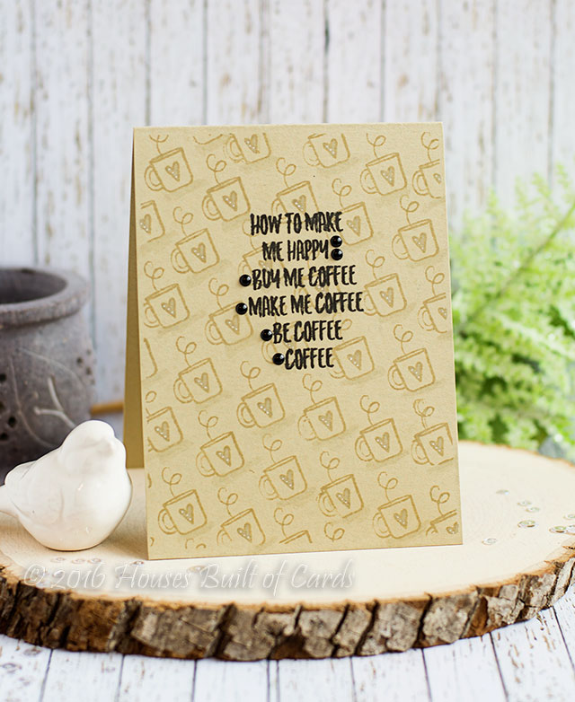 Houses Built of Cards: Happy Coffee Card