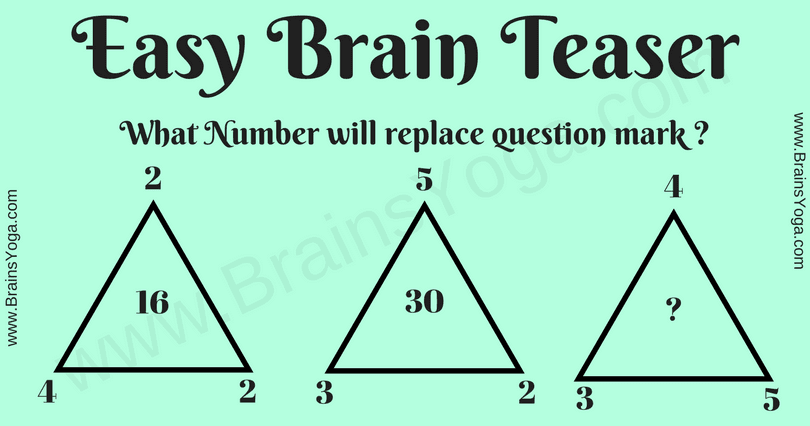 Easy Triangles Math Brain Teaser With Answer