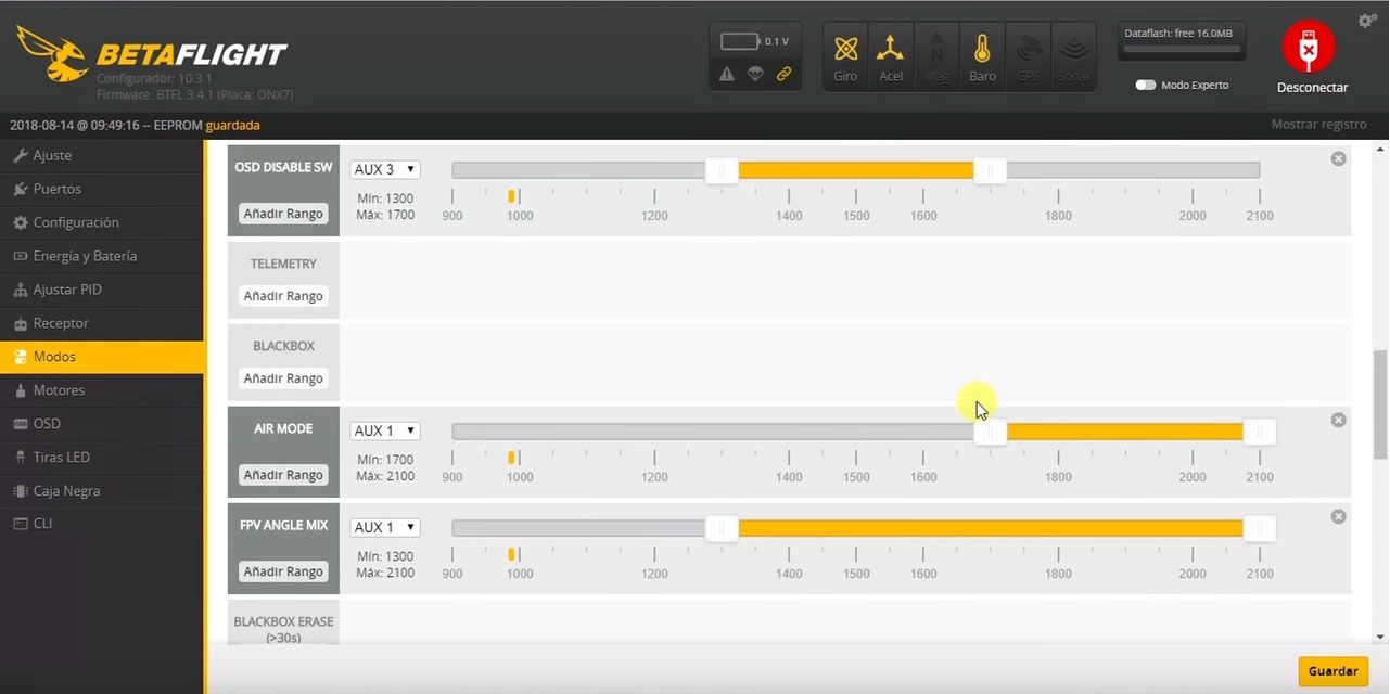Guía Drone: Betaflight