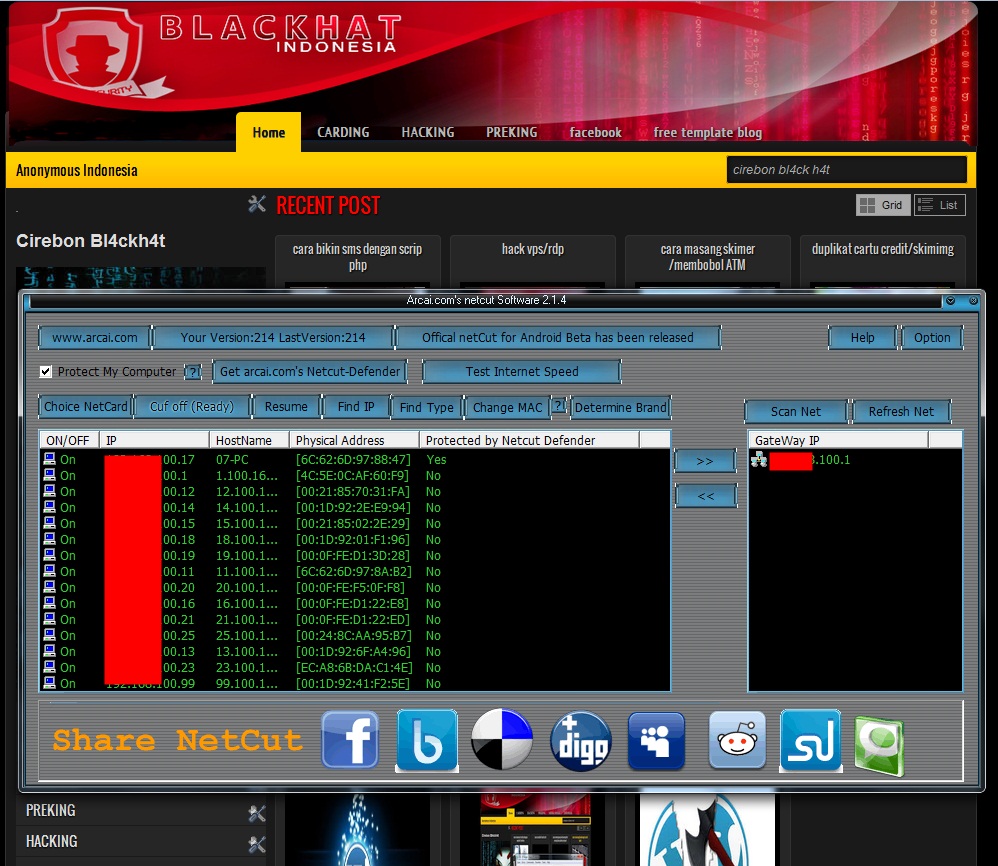 cara memutuskan jaringan LAN/WIFI - internet