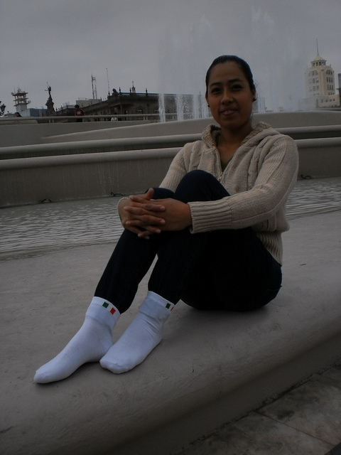 The White Socks Collection Project: girls wearinf white socks outside