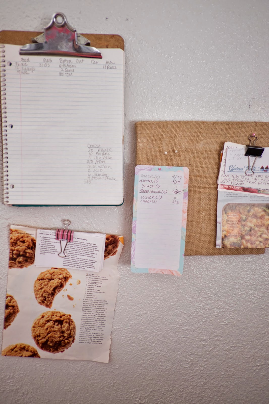 Domestic Fashionista: Recipe and Note Kitchen Organization