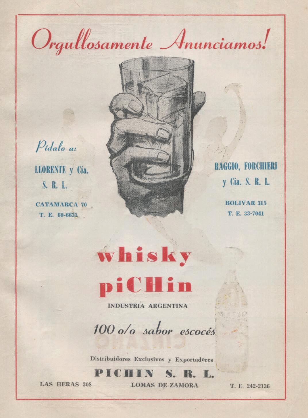 EL BARMAN CLÁSICO ARGENTINO: WHISKY PICHIN