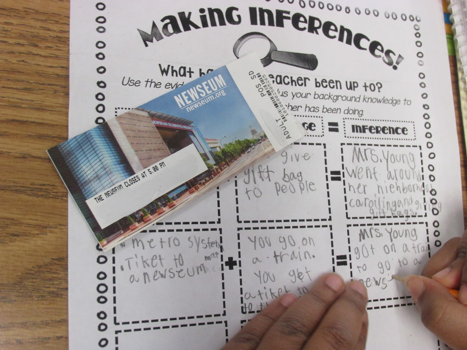 Live and Learn: Making Inferences: What's My Teacher Been Up To?