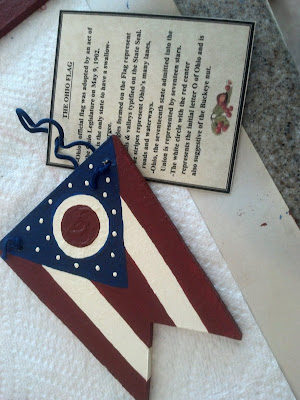 Ohio Thoughts: State Flag Christmas Ornament