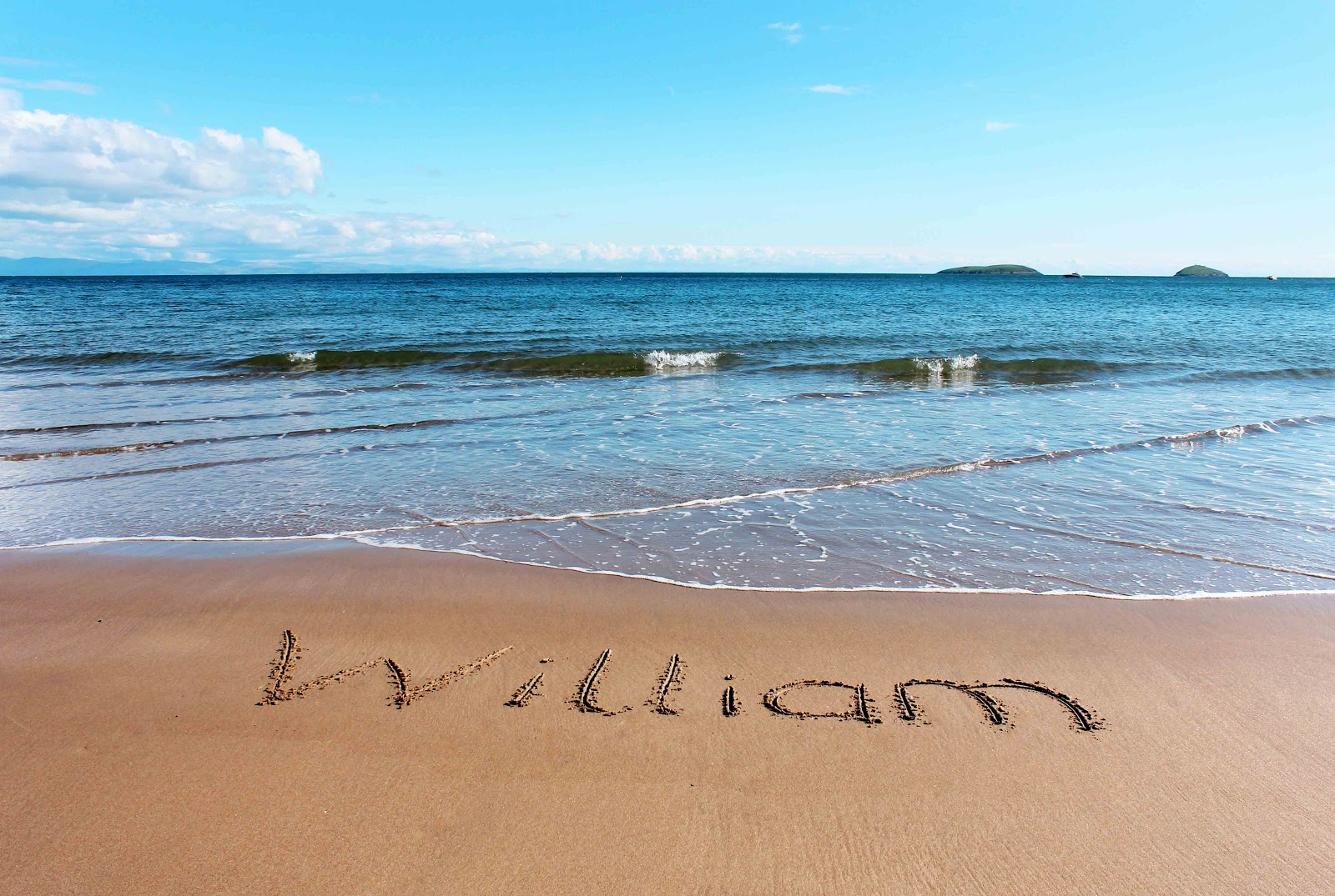 Sand Writing: Baby name ideas