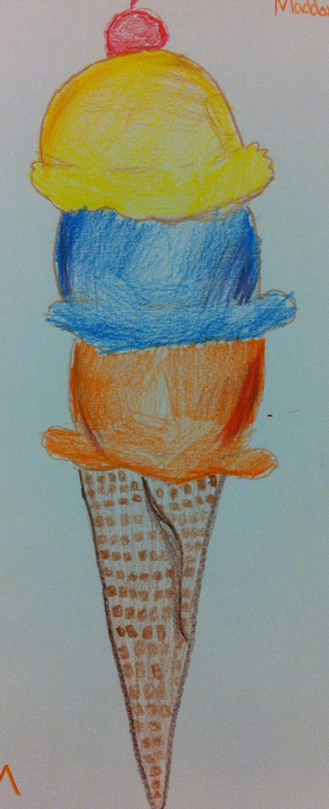 Angela Anderson Art Blog: Ice Cream Colored Pencil Drawings - Kid's Art ...