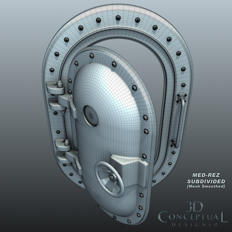 3DconceptualdesignerBlog: 3D Model Sales Part IV The Submarine Door/Hatch
